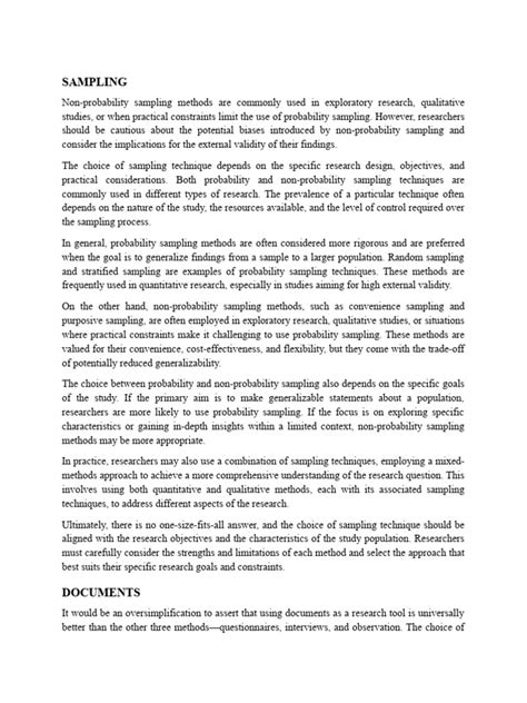 Sampling Documents Observation Pdf Sampling Statistics Methodology
