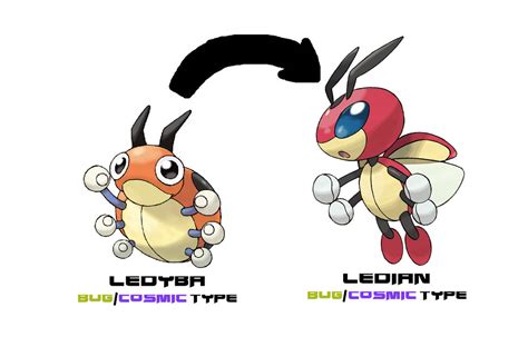 Ledyba Line Gained The Cosmic Type By Ericgl1996 On Deviantart