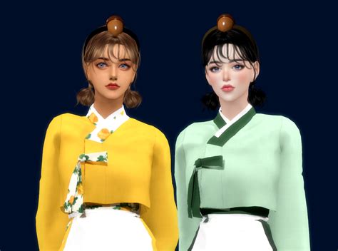 Simna Dotori Hanbok Dress Set Adult Vers Gallery The Sims 4 Create A Sim Curseforge
