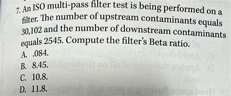 An Iso Multi Pass Filter Test Is Being Performed On A Filter The