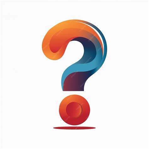 Premium Vector A Colorful Logo With A Question Mark On It
