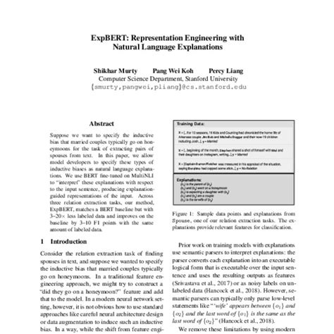 expbert representation engineering with natural language explanations