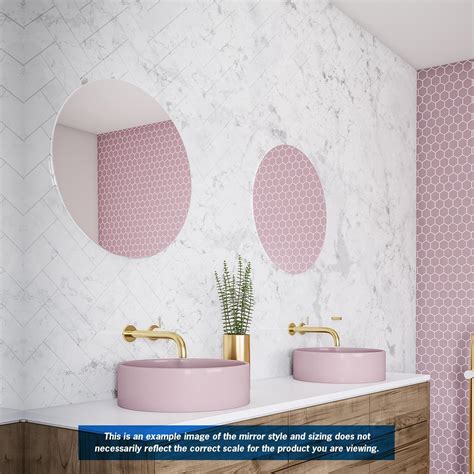 Rio Polished Edge Round Mirror 800mm With Hangers