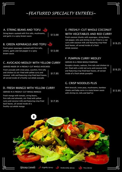 My Thai Vegan Cafe Menu My Thai Vegan Café Luncheon Specials Atlg