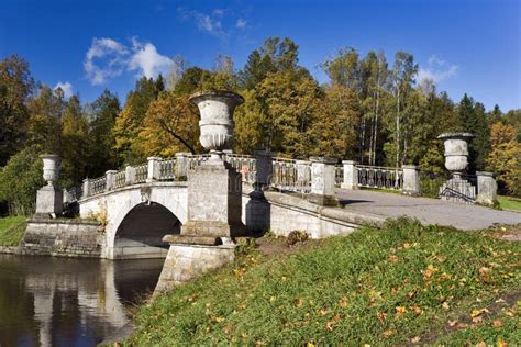 Old Classical Bridge Amongst Picturesque Nature Stock Image Image Of
