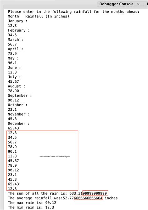Solved Java The Problem Write A RainFall Class That Stores Chegg Com