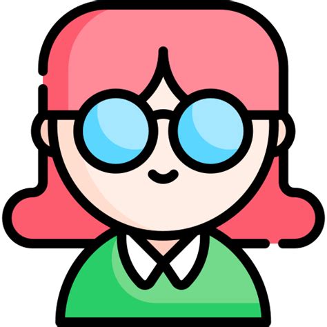 Nerd Kawaii Lineal Color Icon