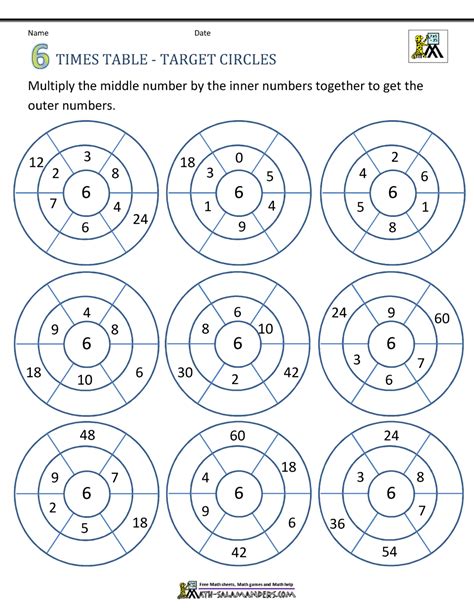 6 Times Table Worksheet Printable Printable Templates