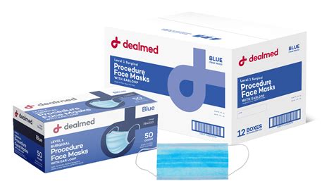 Face Mask With Ear Loop 3 Ply 50 Per Pack Case Of 12 Hsafsa