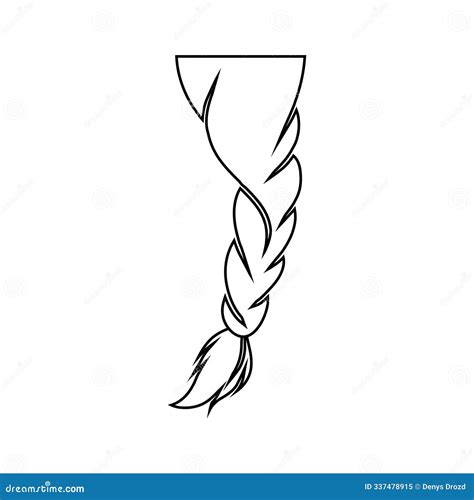 Hair Braided Icon Vector Women S Braid Illustration Sign Hair Symbol Or Logo Stock