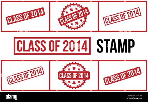 Class Of 2014 Rubber Stamp Set Vector Stock Vector Image And Art Alamy