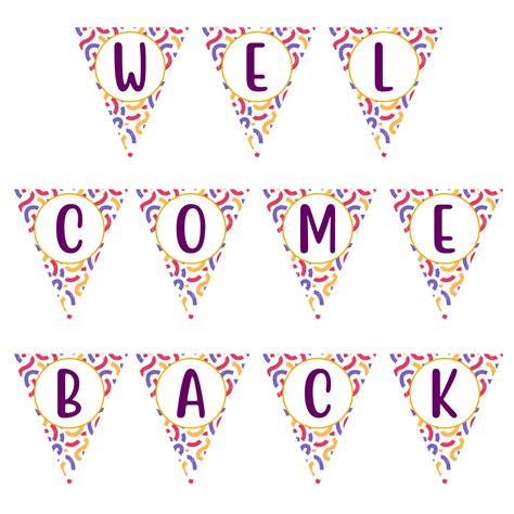 Welcome Back Banner Printable