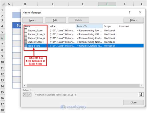 How To Rename A Table In Excel 5 Ways Exceldemy