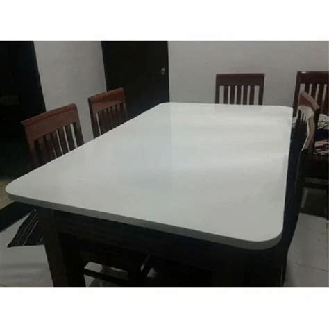 White Corian Acrylic Solid Surface Table At ₹ 550square Feet In Surat