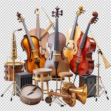Different Types Of Classical Music Instruments Premium Ai Generated Psd