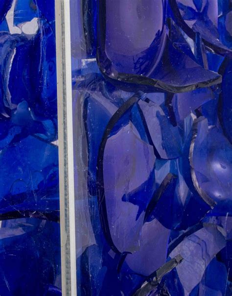 Illuminated Blue Glass Assemblage Art Sculpture For Sale At 1stdibs