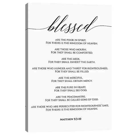 Beatitudes Matthew 53 10 Canvas Art Printkirklands Home Outlet • Kirklands Home