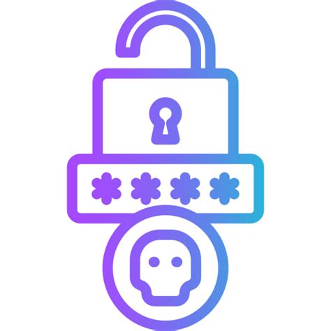 Password Generic Gradient Outline Icon