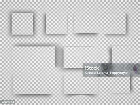 절연 그림자 벡터 그림자 효과의 집합입니다 투명 한 종이 개체 상자 평방 그림자입니다 벽 및 바닥 그림자 벡터 컬렉션을 드롭 0명에 대한 스톡 벡터 아트 및 기타 이미지