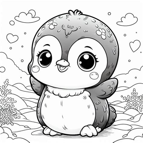 Cute Penguin Coloring Page Disney Coloring Pages Penguin Coloring