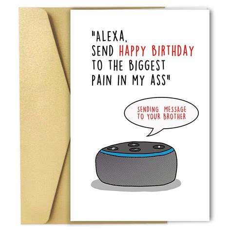Daslet Funny Birthday Card For Brother Joke Happy Birthday Greetings