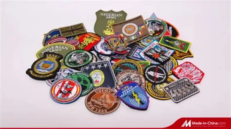 Clothes Woven Embroidered Patch Emblem Fabric Trimming Neck Flag School