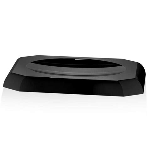 Black Rectangular Crystal Glass Comb Tray By Decor Walther Vesimi