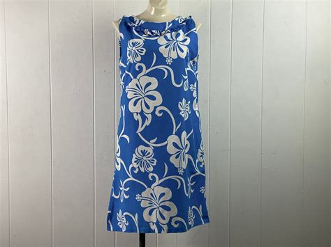 Vintage Dress 1960s Dress Hawaiian Dress Cotton Dress Tiki Dress