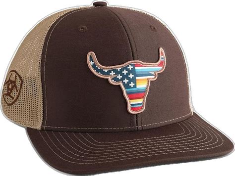 Ariat Usa Trucker Hat Mens Hats In Brown Buckle Hats For Men Mens Trucker Hat Trucker Hat