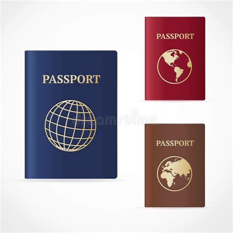 Vector Passport Set Flat Design Stock Vector Illustration Of Empty