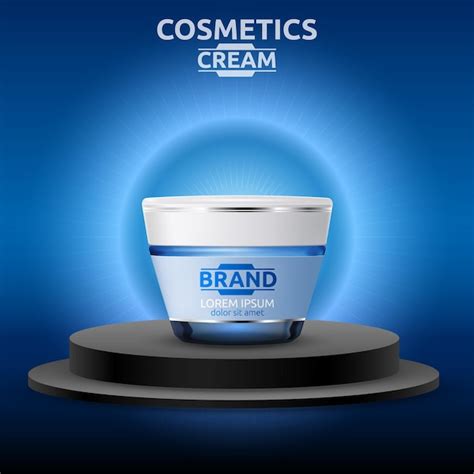 Cosmetics Cream Product Presentation Premium Vector