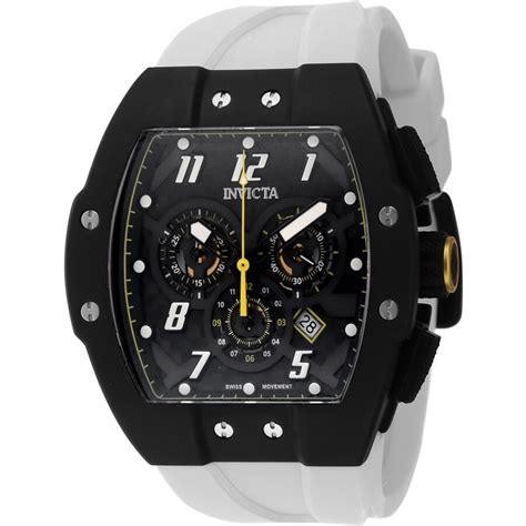Invicta Racing Chronograph Quartz Black Dial Titanium Mens Watch 46642