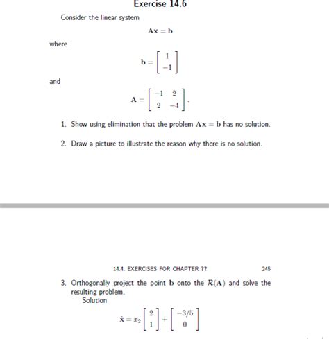 Solved Exercise Consider The Linear System Ax B Where Chegg