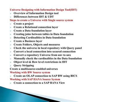 Bobj 4 1 Sap Training Online Ppt