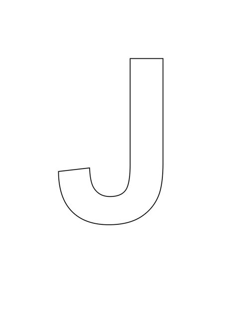 Letter Stencil Bold Uppercase J Letter