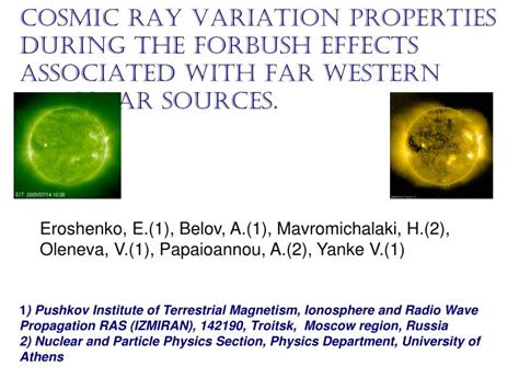 Ppt Usually Forbush Effect Fe Is Observed Simultaneously With The Imf Increase Powerpoint