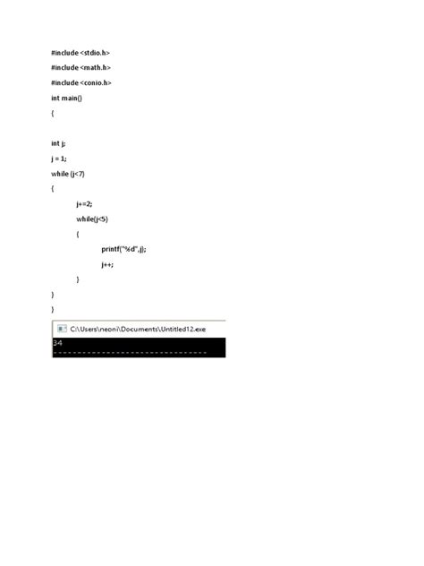 C Program Print Odd Numbers Using Nested While Loops Pdf