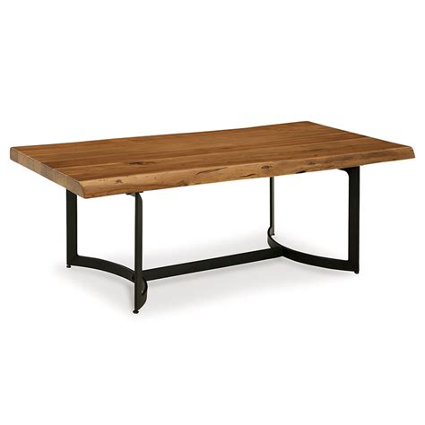 Fortmaine Brown Black Rectangular Cocktail Table Furniture Warehouse Ohio
