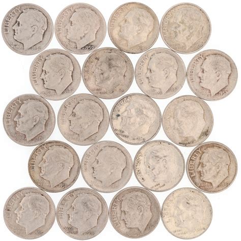 1946 1964 Silver Roosevelt Dimes Set Of 100 United States Coins
