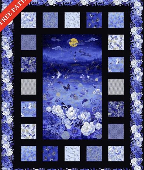 New Timeless Treasures Moonlight Collection Waves Metallic