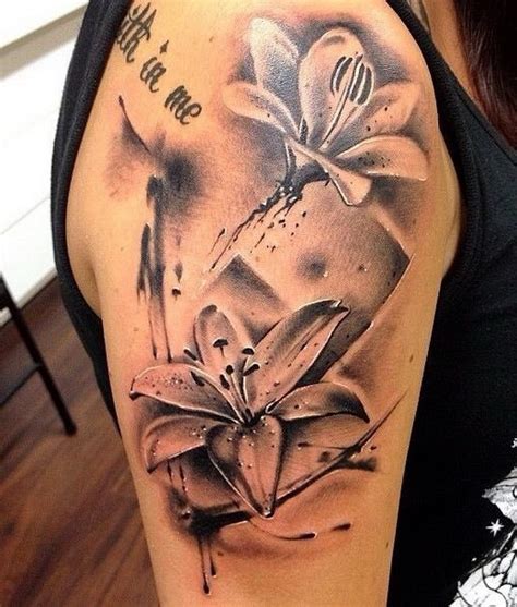 Largo Peinados 35 Diseños Bonitos Del Tatuaje De La Flor Del Lirio