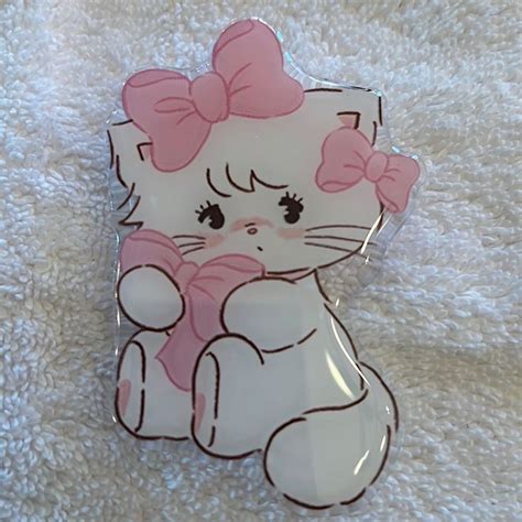 Cute Kitty Pop Socket Popsockets Crochet Flower Tutorial Pink