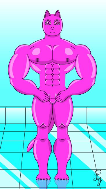 Rule 34 Abs Ball Out Balls Blue Background Blue Tile Breasts Cat Tail