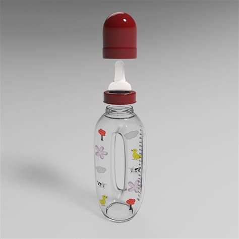 婴儿奶瓶v2 3d模型 25 3ds C4d Fbx Max Obj Free3d