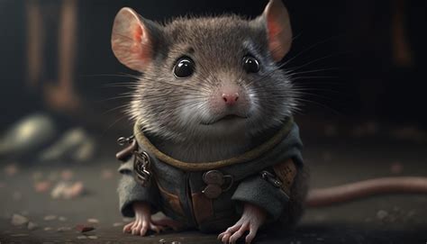 Premium Photo Cute Humanoid Giant Rat Image Ai Generated Art