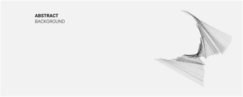 Flowing Dots Particles Wave Pattern Halftone Gradient Curve Shape Isolated On White Background