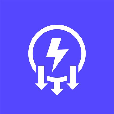 Power Consumption Decrease Icon Electricity Concept 7169926 Vector Art