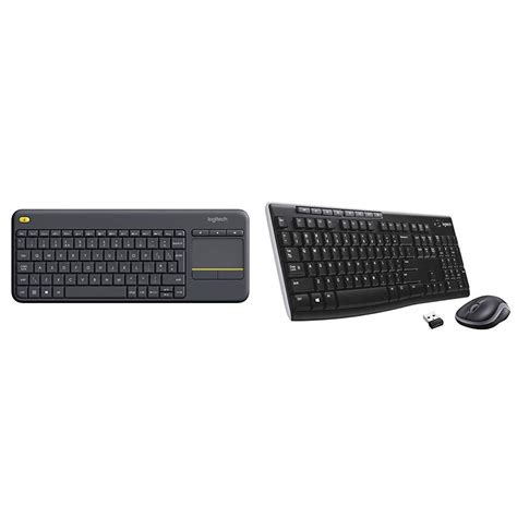 Buy Logitech K400 Plus Wireless Touch Keyboard For Windows Android And Chrome And Mk270 Wireless