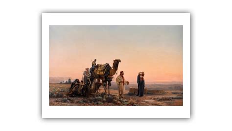 Auguste Veillon Halt In The Desert 1834 1890 Museum Quality