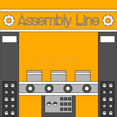 Assembly Line Poster Stock Vector Illustration Of Business 159613908